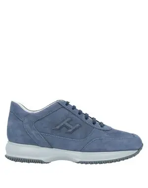 Hogan Sneakers In Soft Leather - Blue