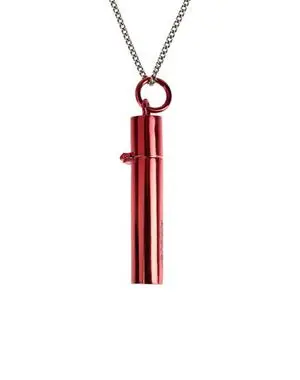 AMBUSH AMBUSH Sterling Silver Logo Necklace Red