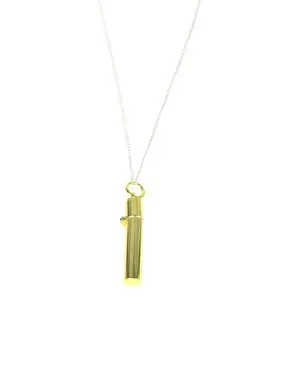 AMBUSH AMBUSH Sterling Silver Logo Necklace Yellow