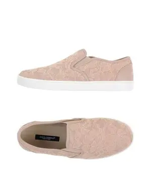 Dolce & Gabbana Textile And Leather Sneakers Blush