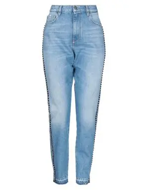 GAËLLE PARIS Tapered Jeans With Fringed Hem