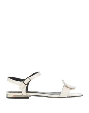 ROGER VIVIER Leather Sandals Ivory