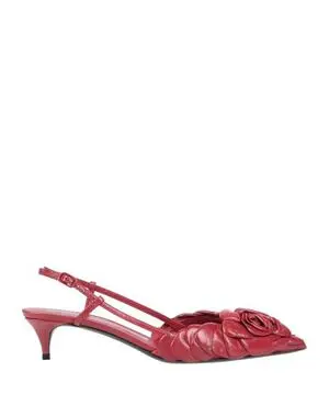 Valentino Garavani Atelier Leather Slingback Pumps - Red