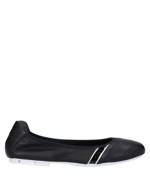Hogan Leather Ballet Flats - Black