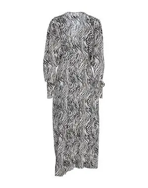 Isabel Marant Étoile Silk Blend Zebra Print Maxi Dress - White