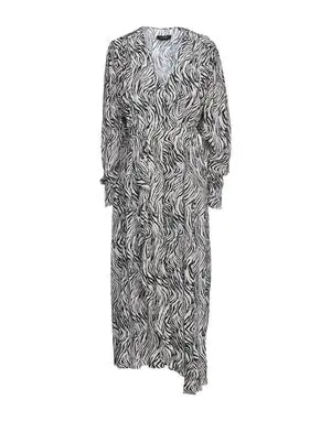Isabel Marant Étoile Silk Blend Zebra Print Maxi Dress - White