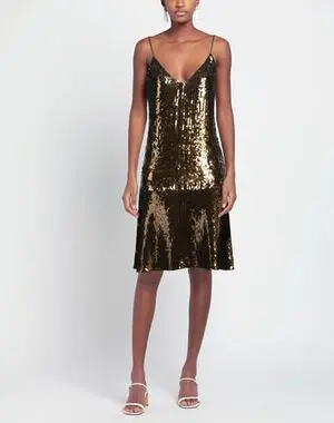 TWINSET Sequined Midi Dress - Yellow