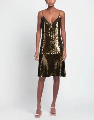 TWINSET Sequined Midi Dress - Yellow