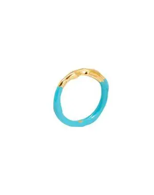 ALIGHIERI X YOOX The Mark Of Friendship Ring Ring Sky Bronze, 999/1000 Gold Plated