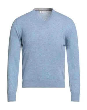 Brunello Cucinelli Cashmere V-neck Sweater - Blue