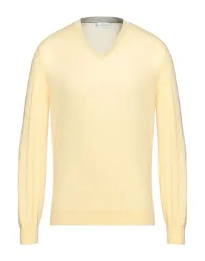 Brunello Cucinelli Cashmere V-Neck Sweater Yellow