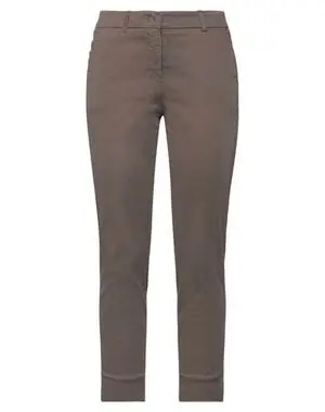 Peserico Tapered Gabardine Pants - Brown