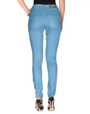 JACOB COHЁN Skinny Jeans In Denim With Leather Trims - Blue