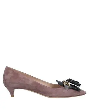 TOD'S Pumps In Calfskin With Tassels And Fringes - Grey