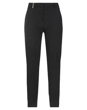Peserico Twill Chino Pants With Leather Trim Black