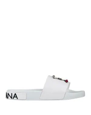 Dolce & Gabbana Sandals In Calfskin Leather - White