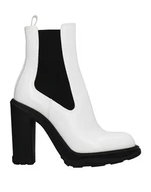 Alexander McQueen Leather Chelsea Boots - White