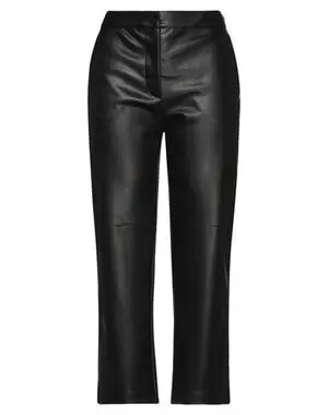 Liviana Conti Straight-leg Coated Pants - Black