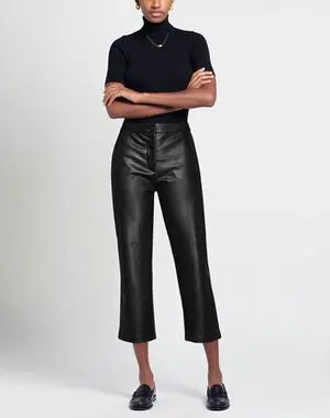 Liviana Conti Straight-leg Coated Pants - Black