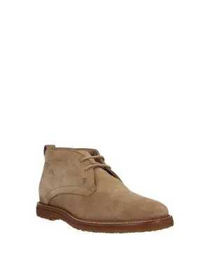 TOD'S Leather Ankle Boots - Beige