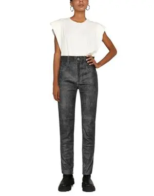 MARANT ETOILE Slim-leg Lambskin Pants