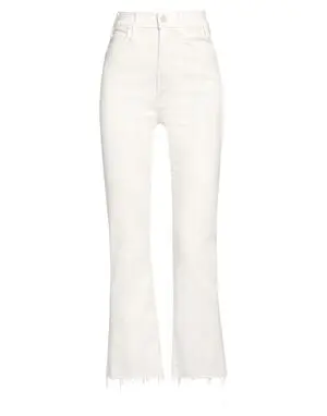 MOTHER Jeans With Fringed Hem - Off White