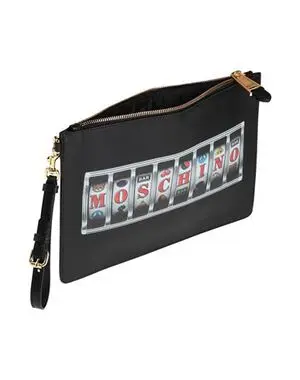 Moschino Leather Clutch With Top Handle