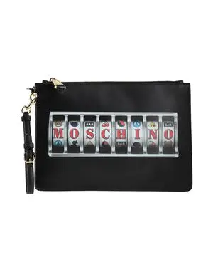 Moschino Leather Clutch With Top Handle