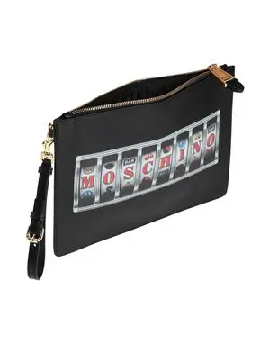 Moschino Leather Clutch With Top Handle
