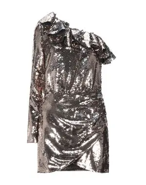Amen Sequin One-shoulder Mini Dress