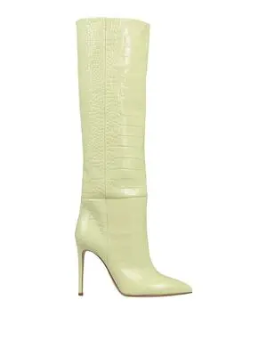 Paris Texas Leather Crocodile-print Boots - Yellow