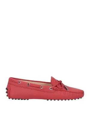 TOD'S Leather Driving Loafers - Brick