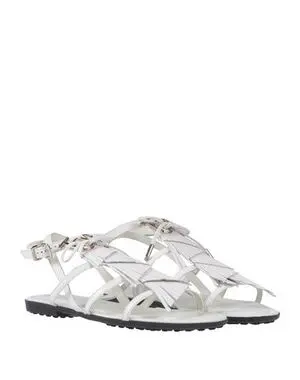 TOD'S Leather Sandals With Appliqués