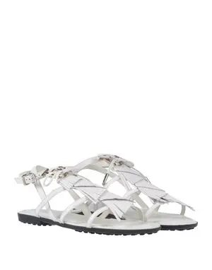 TOD'S Leather Sandals With Appliqués