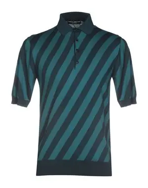 Dolce & Gabbana Striped Cotton Sweater - Deep Teal