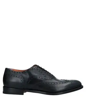 Santoni Lace-up Oxford Shoes - Black