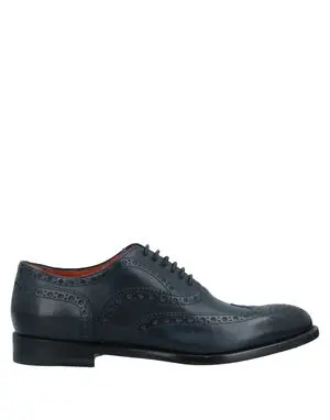 Santoni Lace-Up Oxford Shoes Dark Blue