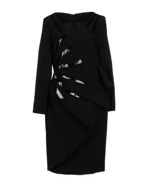 Moschino Midi Dress With Long Sleeves And Crewneck