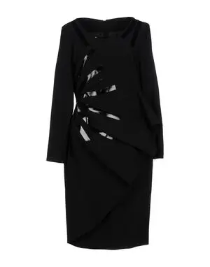 Moschino Midi Dress With Long Sleeves And Crewneck