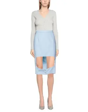 Burberry Midi Skirt In Virgin Wool