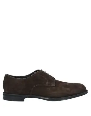 DOUCAL'S Lace-up Leather Derby Shoes - Brown