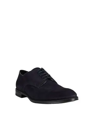 DOUCAL'S Lace-up Leather Derby Shoes - Navy
