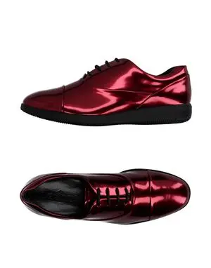 Hogan Leather Lace-up Oxford Shoes - Red