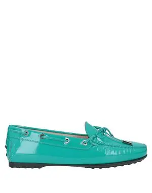 TOD'S TOD'S Soft Leather Loafers With Tie Fastening Emerald Green