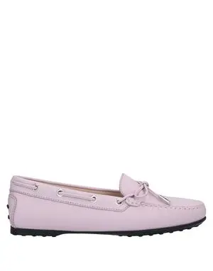 TOD'S TOD'S Soft Leather Loafers With Tie Fastening Pink