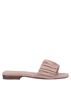 Santoni Azure Leather Slide Sandals Blush