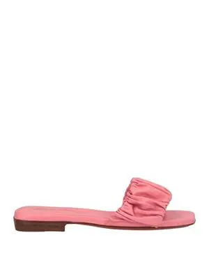 Santoni Azure Leather Slide Sandals Pink