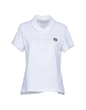 Kenzo Woman Polo Shirt Black Size Xs Cotton White