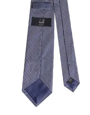 Dunhill Mulberry Silk Neck Tie - White