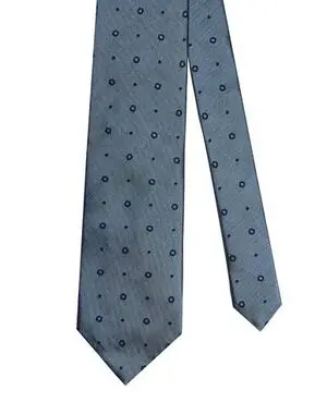 Dunhill DUNHILL Jacquard Mulberry Silk Neck Tie Slate Blue
